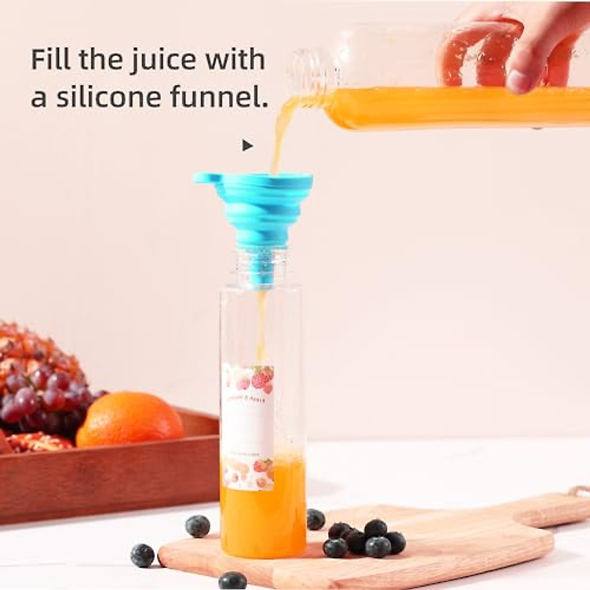 novelinks 30 Pcs 12oz Plastic Juice Empty Round Bottles with Caps, Bulk Reusable Clear Containers, Drink Beverage Containers with Black Tamper Proof Lids