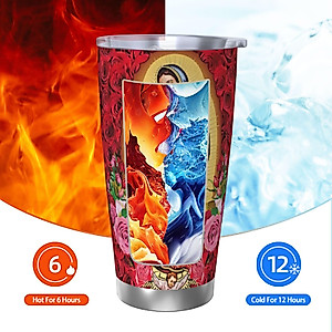 Our Lady Of Guadalupe Christmas Gifts Mexican Flag Virgin Mary Car Cup 20 Oz Stainless Steel Travel Cup - Double Wall Insulated Coffee Mugs With Splash-Proof Travel Mug