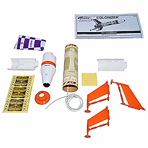Estes Destination Mars Colonizer Model Rocket Starter Set - Includes Rocket Kit (Beginner Skill Level), Launch Pad/ Controller, Glue, Four AA Batteries, and Two Engines