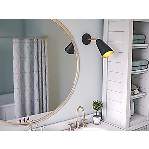 Kenroy Home 12'' Wall Sconce, Matte Black/Antique Bronze