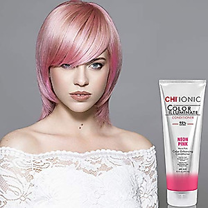 CHI Color Illuminate Conditioner, Helps Maintain Fresh Color In Natural & Color-Treated Hair, Sulfate, Paraben, & Cruelty-Free, Neon Pink, 8.5 Oz
