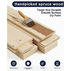 WINSOON 30in x 84 in Sliding Barn Door Interior Paneled Slab, DIY Unfinished Barn Doors Solid Spruce Wood, K Frame Planks, Pre-Drilled, Bottom Grooved, Easy to Install, Natural