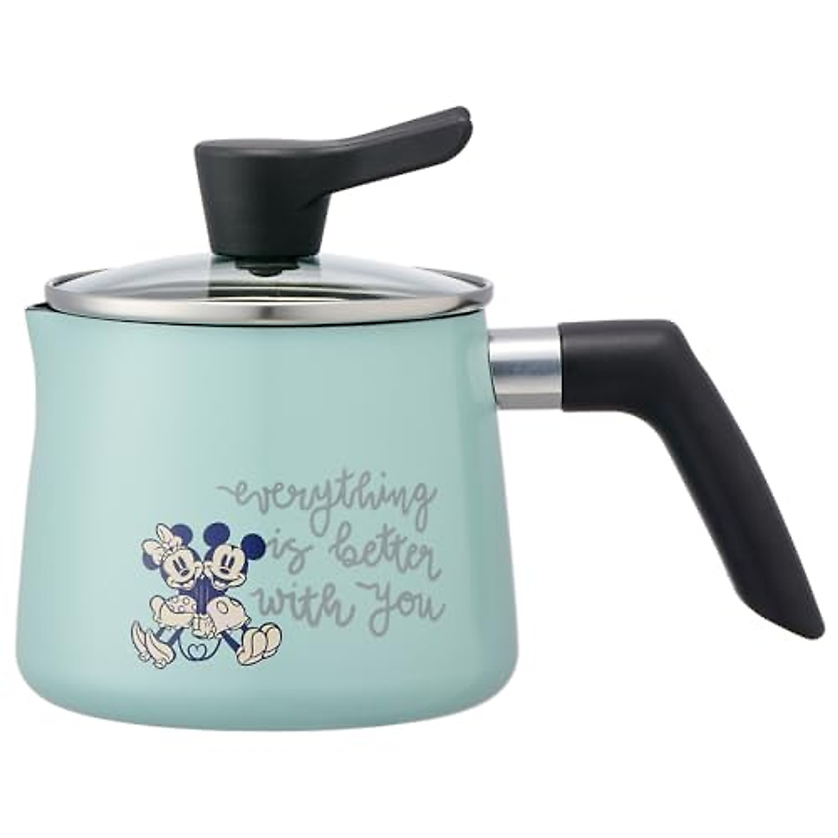 Skater ANMP1-A Multi-Pot, 0.3 gal (1.3 L) For Gas Fire, 7 in 1, All-purpose Pot, Rice Cooker, Milk Pan, Fryer, One-Handled Pot, Disney Mickey Mouse