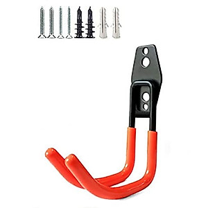 zoele Wall Mount Baby Stroller Hanger, Baby Stroller Rack Holder, Baby Stroller Wall Hook, Garage Power Tool Hanger Wall Hook, Steel Garage Tool Storage Organizer Utility Hooks (Orange)