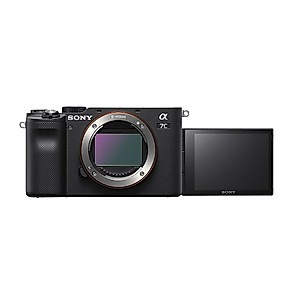 Sony Alpha a7C Full-Frame Compact Mirrorless Camera Body (Black) Bundle with Battery and Dual Charger (2-Pack),Gadget Bag with Accessory and Cleaning Kit, Software Suite and Memory Card (5 Items)