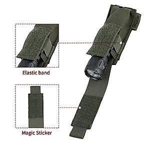 EXCELLENT ELITE SPANKER Molle Single/Double Pistol Mag Pouch Tactical Magazine Pouch Tool Organizer Holder (Single Ranger Green)