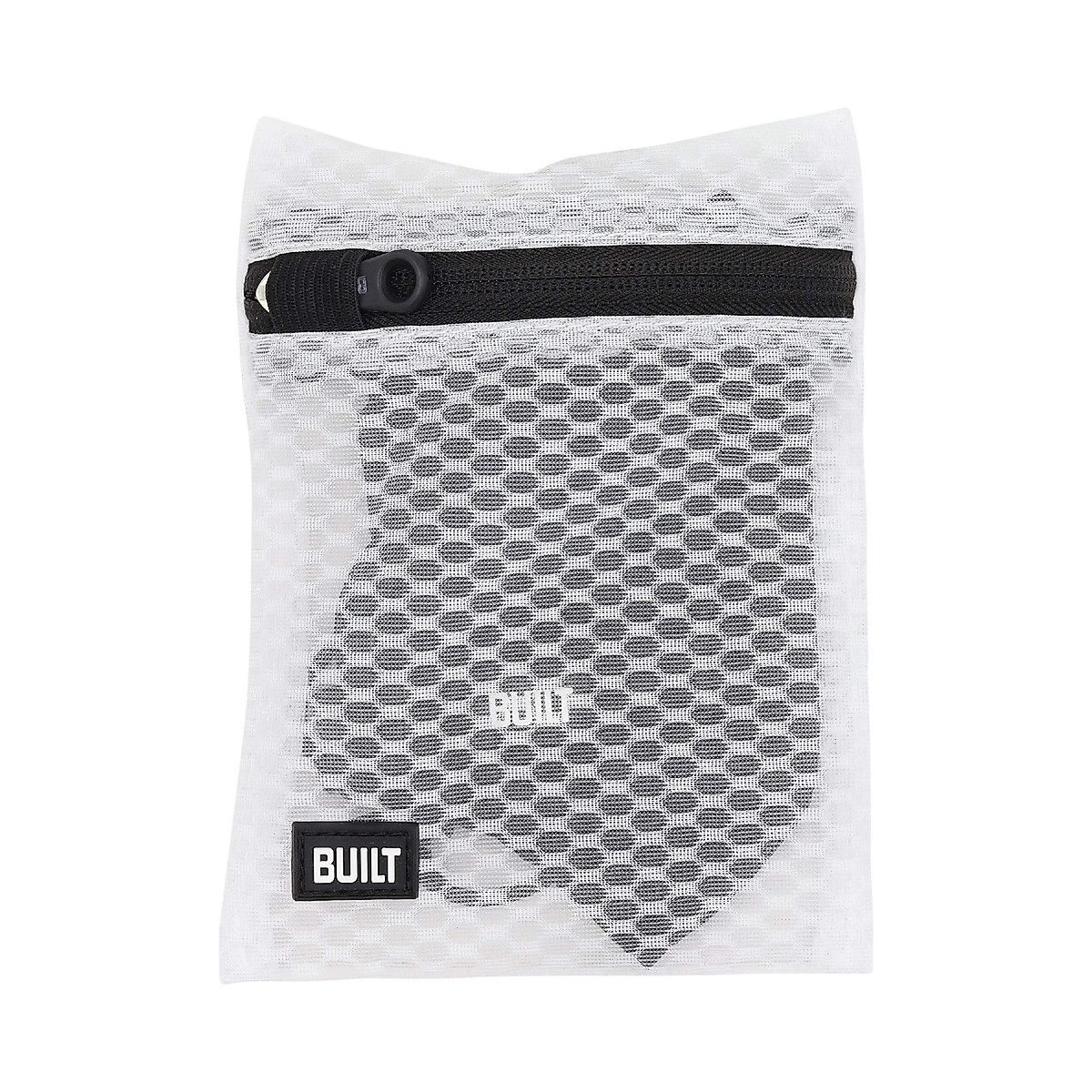 BUILT Washable and Breathable Cotton Face Mask with Adjustable Ear Loops, Nose Wire and PM2.5 Filters Black 5275422