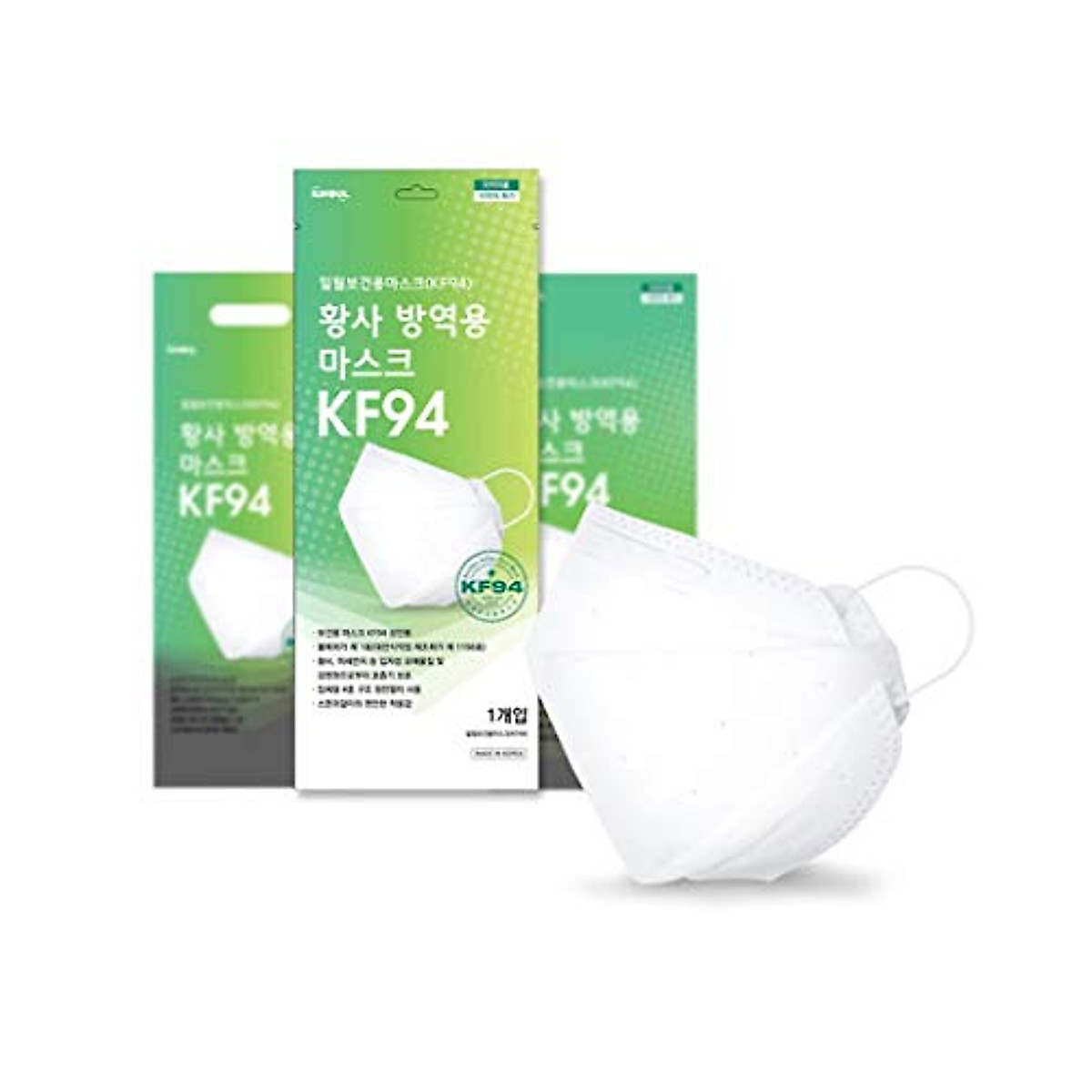 [10-Pack] ILWOUL 3D Contour KF94 Face Mask Anti-Fog & Anti-Slip [Disposable][Made in Korea]