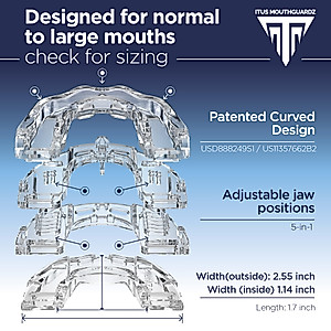 SilentZPro 2.0 - USA Designed Anti Snore Mouthpiece - Fully Adjustable Anti Snore Mouth Guard - Professional Patented Anti Snore Device & Grinding Solution - Brand: Itus Mouthguardz