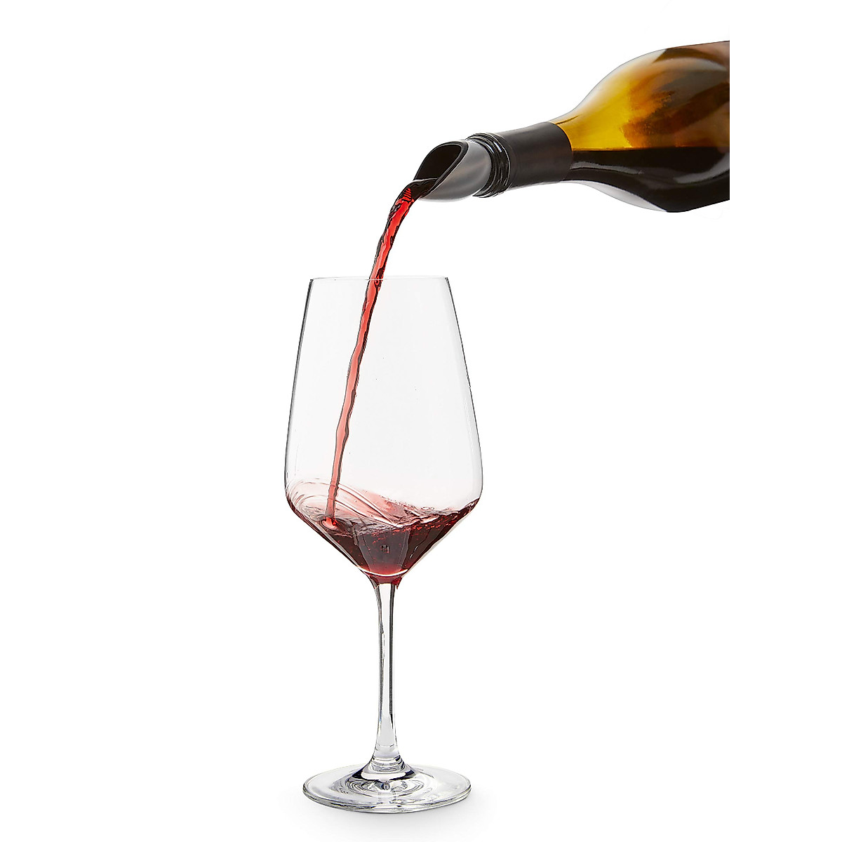 Rabbit Wine Pourer with Stopper, One Size, Black