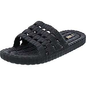 TECS Women's Flexible PVC Lightweight Relax Water Sandal | Open Toe Slipper with Drainage Hole for Beach, Showers, Dorms, & Outdoor