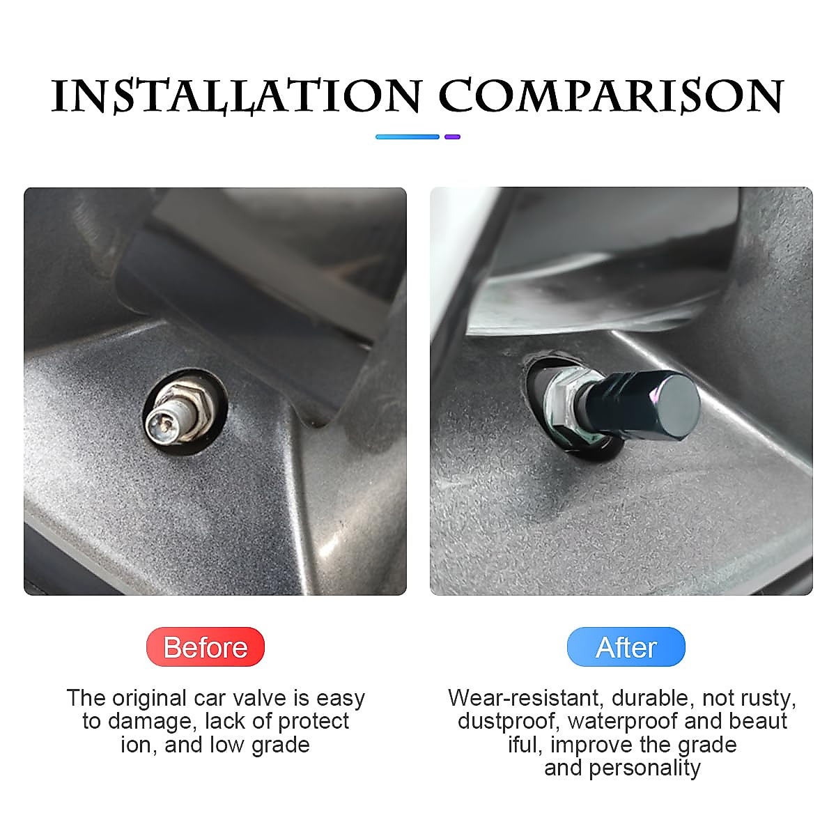 Fekey&JF 16 PCS Car Tire Valve Stem Caps, Waterproof Airtight Car Wheel Tire Valve Stem Covers Universal for Cars, Bicycles, Trucks, Motorcycles, Car Accessories for Men Women (Gray)