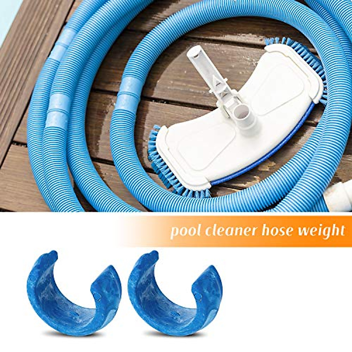 Mudder Pool Hose Weight Replacement Universal Pool Cleaner Hose Weight Compatible with Baracuda W83247, X70105 Pentair Kreepy Krauly K12054 K12454 (4 Pcs)