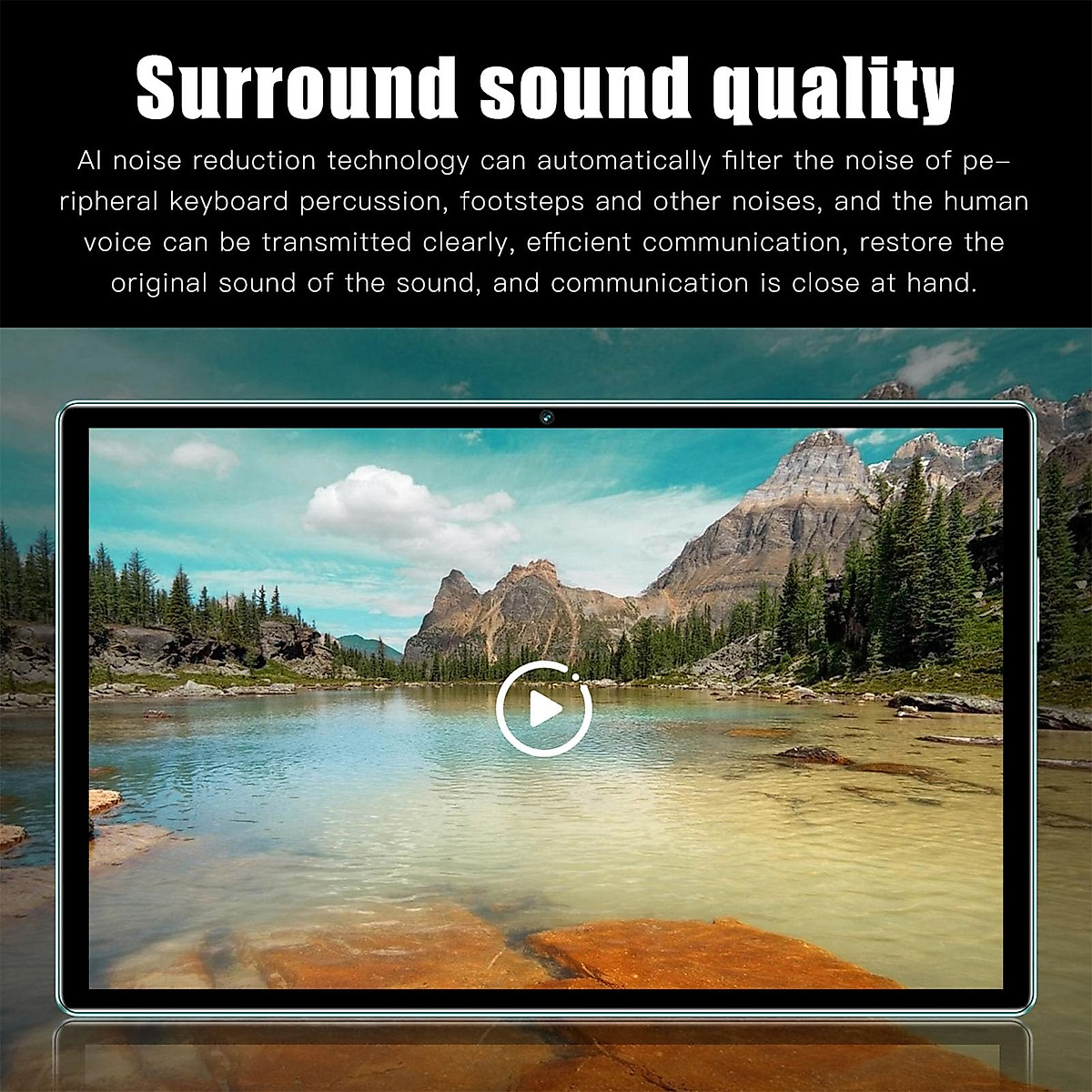 10.1 Inch 2 in 1 Tablet, 8GB RAM 256GB ROM, 5G WiFi, FHD Tablet with Keyboard, Supports 4G Network, Green (US Plug)