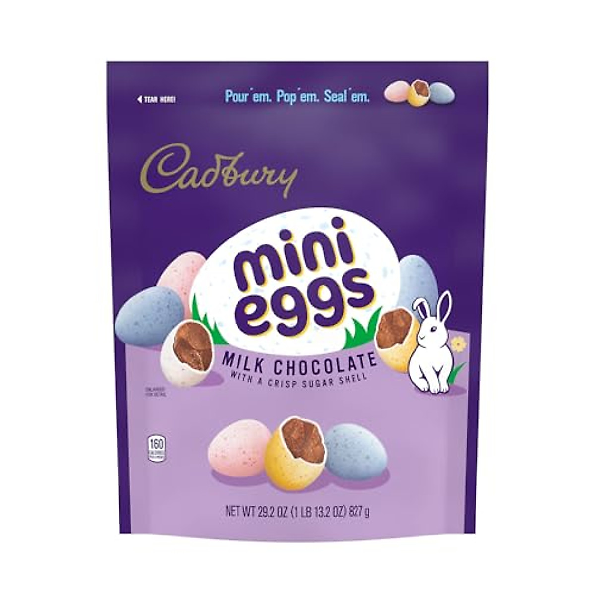 CADBURY MINI EGGS Milk Chocolate, Easter Candy Bag, 29.2 oz