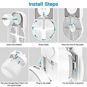 VOMENC 【3Pack Outlet Holder Only for Google Nest WiFi Point, No Tools Required and No Cord Clutter Easy Moved Holder Bracket Compatible with Google Nest WiFi Point (3PACK)