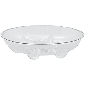 Arcadia Garden Products PS16 6" Heavy Duty Clear Plastic Saucer (Pack of 5), 6", Transparent