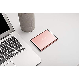 Maxone 320GB Ultra Slim Portable External Hard Drive HDD USB 3.0 for PC, Mac, Laptop, PS4, Xbox one - Rose Pink