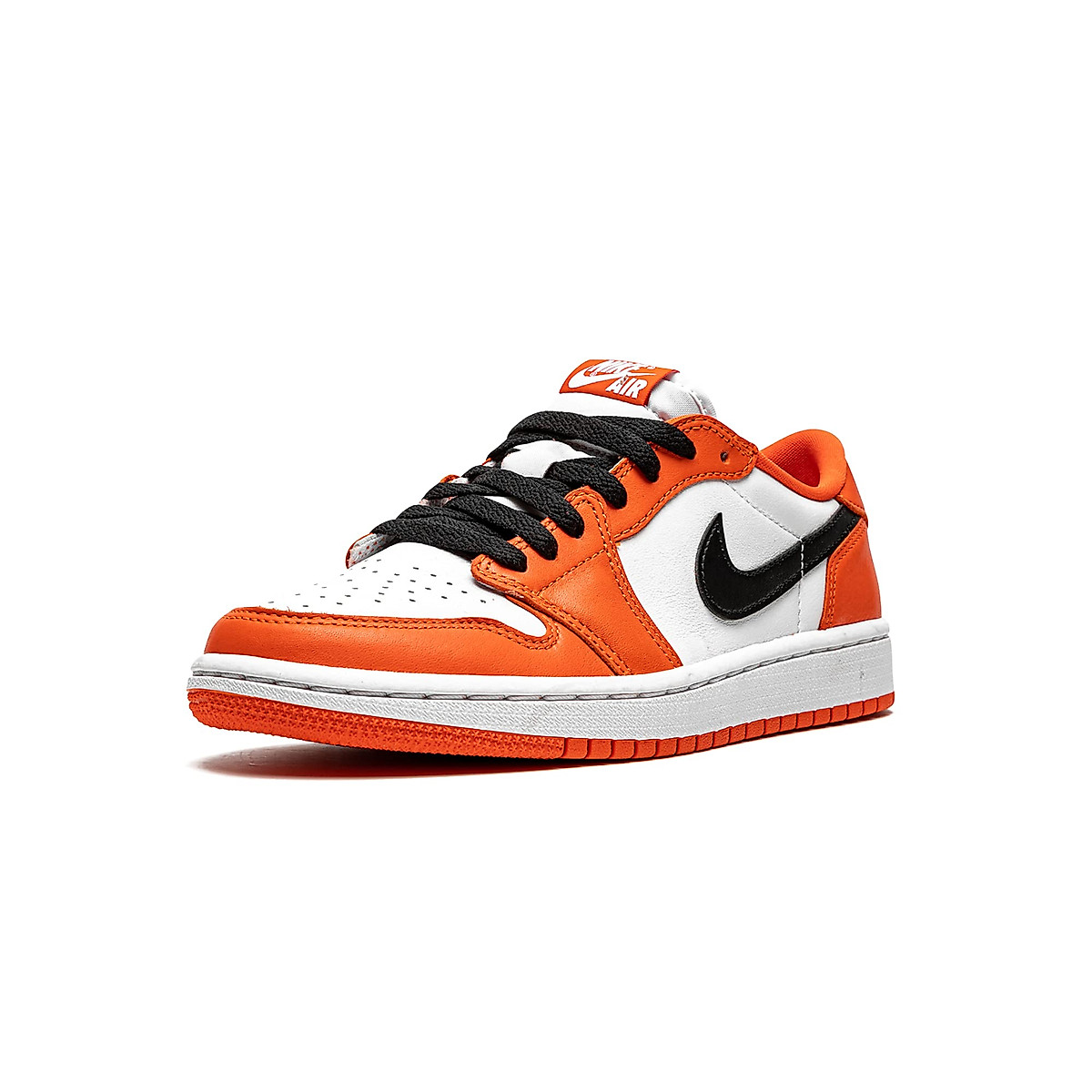 Nike Jordan Womens WMNS Air Jordan 1 Low CZ0775 801 Starfish - Size 9W, Starfish/White-black