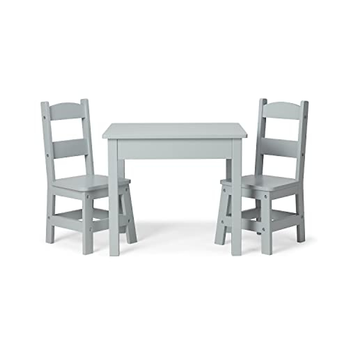 Melissa & Doug Table & Chairs-Gray Furniture - Wooden Activity Play Table And Chairs Set For Kids