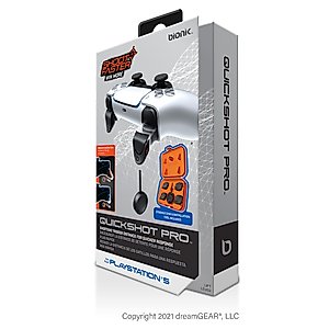 Bionik Quickshot Pro For PlayStation 5 Controllers: Trigger Lock System For Faster Reaction Time - Includes Two Sets
