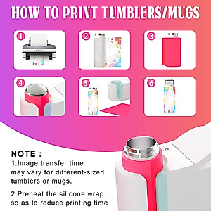 QUUREN Sublimation Tumbler Wrap Compatible with Cricut Mug Press Accessories 3 Thicknesses Silicone Mug Wrap for Tumbler Heat Press Attachment for Sublimation Tumblers Blanks Products 9.8 x 4.7"