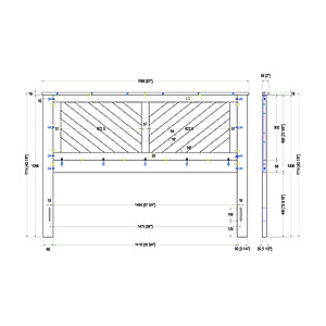 Glenwillow Home LaFerme Wood Panel Headboard in White - Queen Size