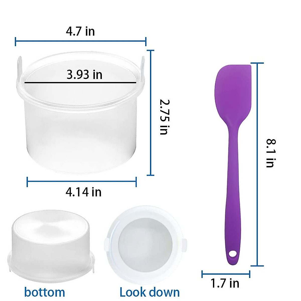 FA FIGHTART 2Pcs Silicone Wax Pot Bowl Container Can Flat Bottom with 1Pcs Wax Spatula Wax Replacement For Hair Removable