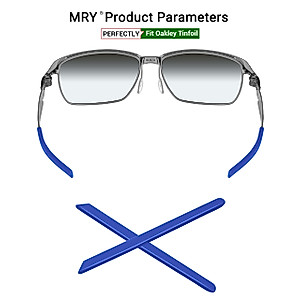 Mryok 2 Pair Replacement Earsocks Kits for Oakley Tinfoil OO4083 - Blue & Black