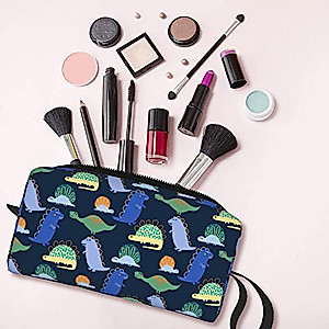 OPZAEUV Cute Dinosaur Fashionable Pencil/Pen Case, Portable Stationery With Zipper For Teenage Men Women, Pencil Pouch Cosmetic Storage Bag