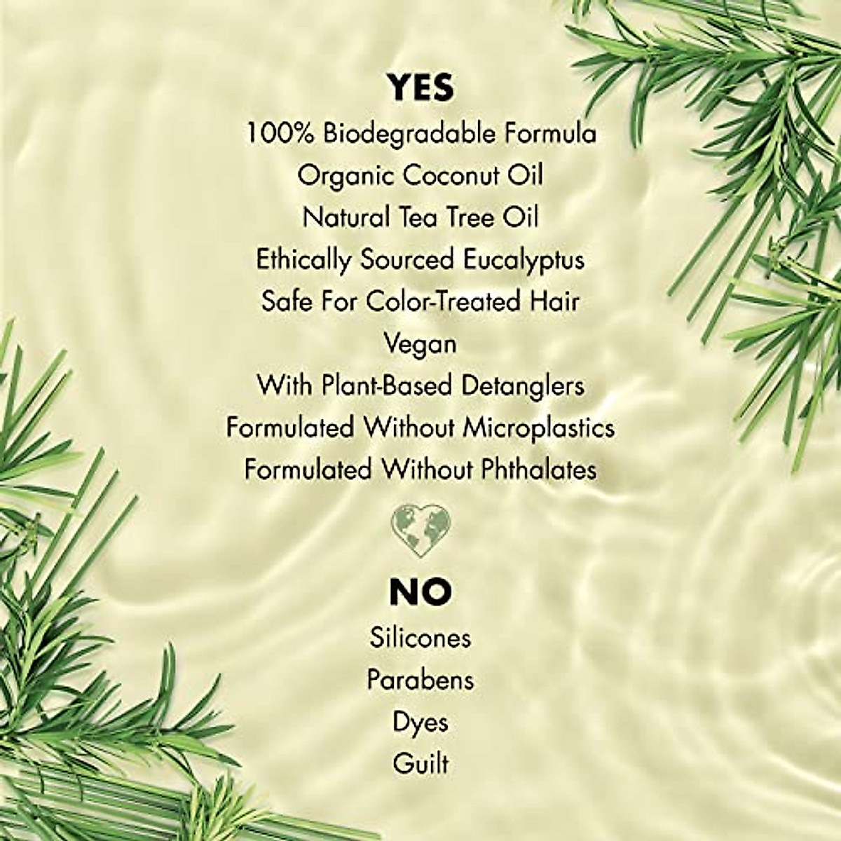Love Beauty and Planet Radical Refresher 100% Biodegradable Shampoo Detoxifying & Purifying Tea Tree Oil & Eucalyptus Vegan Shampoo 0% Sulfates, Silicones, Parabens, and Dyes 13.5 oz
