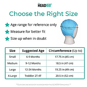 HEADBIB – First Ever Head Bib, Protects Little One’s Hair During Mealtime & Playtime, Waterproof Fabric, For Baby & Toddler (Pink, Large (12-24 Months))