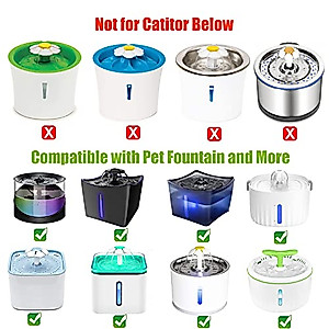 Cat Water Fountain Filters, 5 inch Pet Fountain Filters, Dog Fountain Activated Carbon Filters Replacement, Compatible with Cats and Dogs Automatic Water Dispenser (16Pcs)