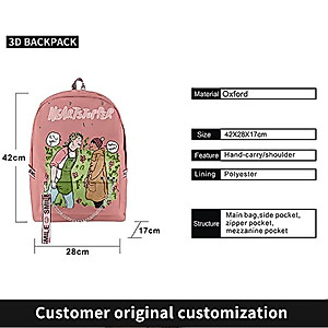 Heartstopper Backpack Merch Anime Bookbag High Street TV Show Cosplay Pencil Case Casual 3D Three-piece Sets (WP08331)