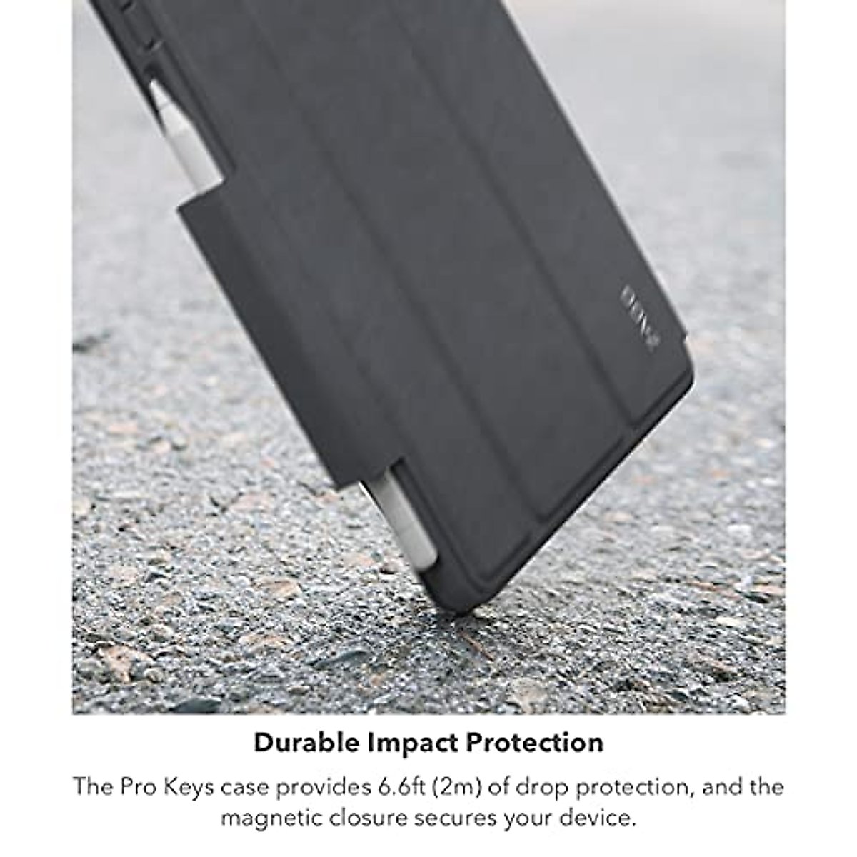 ZAGG - Pro Keys Wireless Keyboard with Trackpad and Detachable Case - Compatible with The Apple iPad 10.2"(Gen 7,8,9) - Charcoal