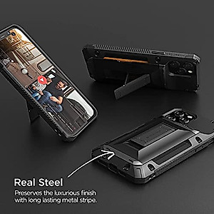 VRS DESIGN Damda Glide Hybrid Phone Case for iPhone 12 Pro Max, with [4 Cards] Sturdy [Semi Auto] Credit Card Holder Slot Wallet and Kickstand for iPhone 12 Pro Max 6.7 inch(2020) (Black)
