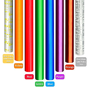 Cellophane Wrap for Gift Baskets, 34" X 10' Extra Large Transparent Colored Cellophane Wrap Roll 8 Colors, Cellophane Paper for Gift,Treat,Cookie,Flowers Bouquet,Florist,Floral,Candy Leis,Diy Crafts