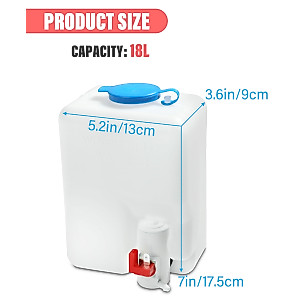 Zlirfy Universal Windshield Washer Bottle,12V Car Windshield Washer Pump Fluid Reservoir Sprayer Kit,Washer Fluid Reservoir Bottle Kit with Pump Jet Button Switch,Replace OEM: 160186