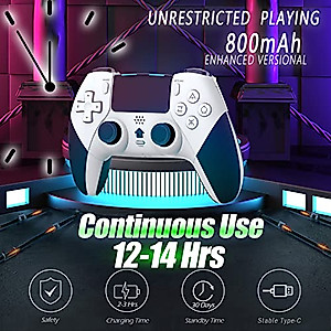 TERIOS Wireless Pro Controller Compatible with PS4 /PS4 Pro/PS4 Slim Console, Gaming Remote with Built-in 800mAh Rechargeable Battery/Precise Joystick/Audio/Turbo/Advanced Buttons Programming (Black)