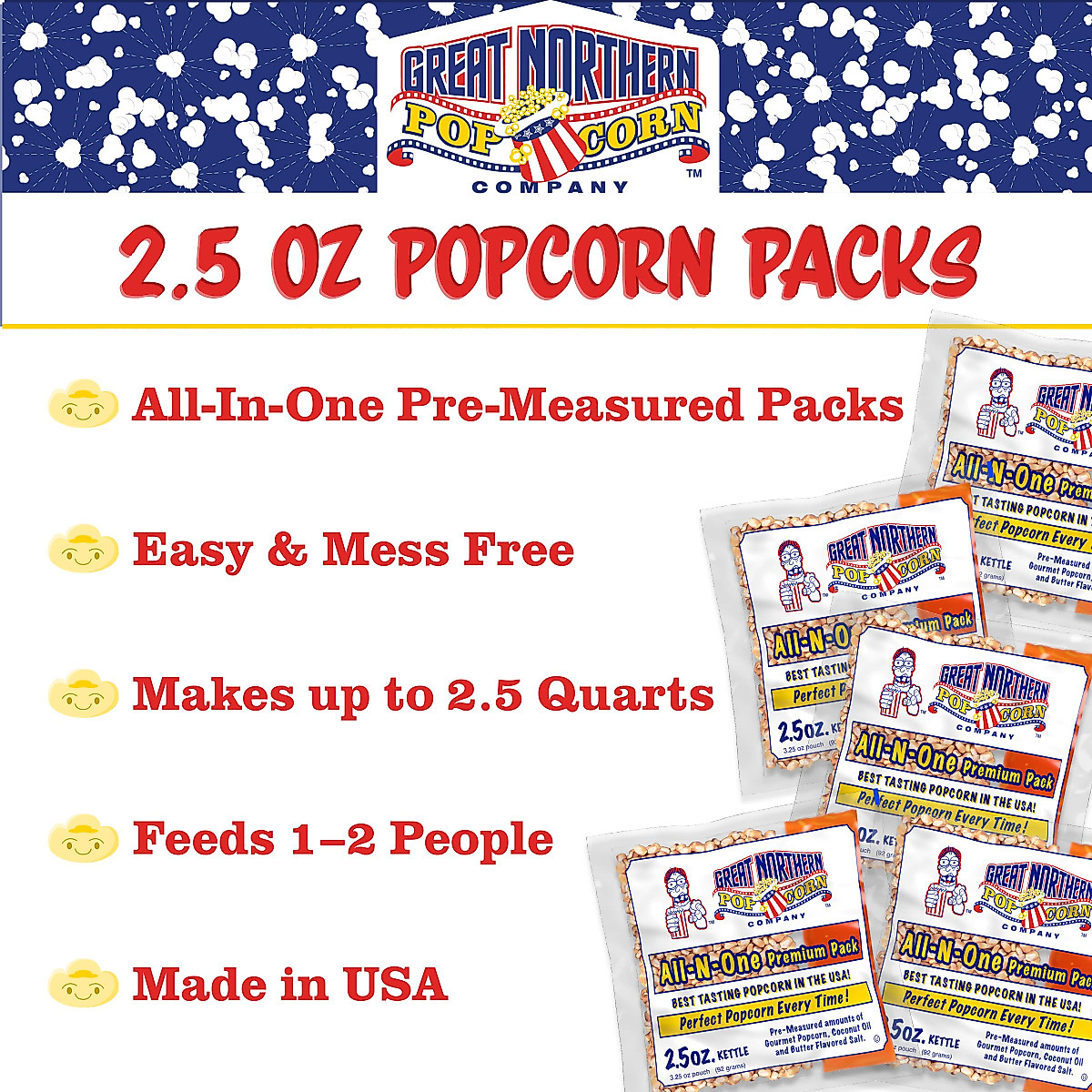 Pop Pup Popcorn Machine – 2.5 Oz Kettle with 12 Pack of Pre-Measured Popcorn Kernel Packets, Scoop, and Serving Cups by Great Northern Popcorn (Red),83-DT6031