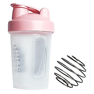 Free Soul Protein Shaker Bottle Pink with Mixball | Mini | BPA Free | Water Bottle for Protein Shakes | Easy to Grip & Temperature Safe (16oz)