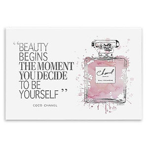Stupell Industries Beauty Begins Fashion Perfume Wall Plaque, 13x19, Multi-Color