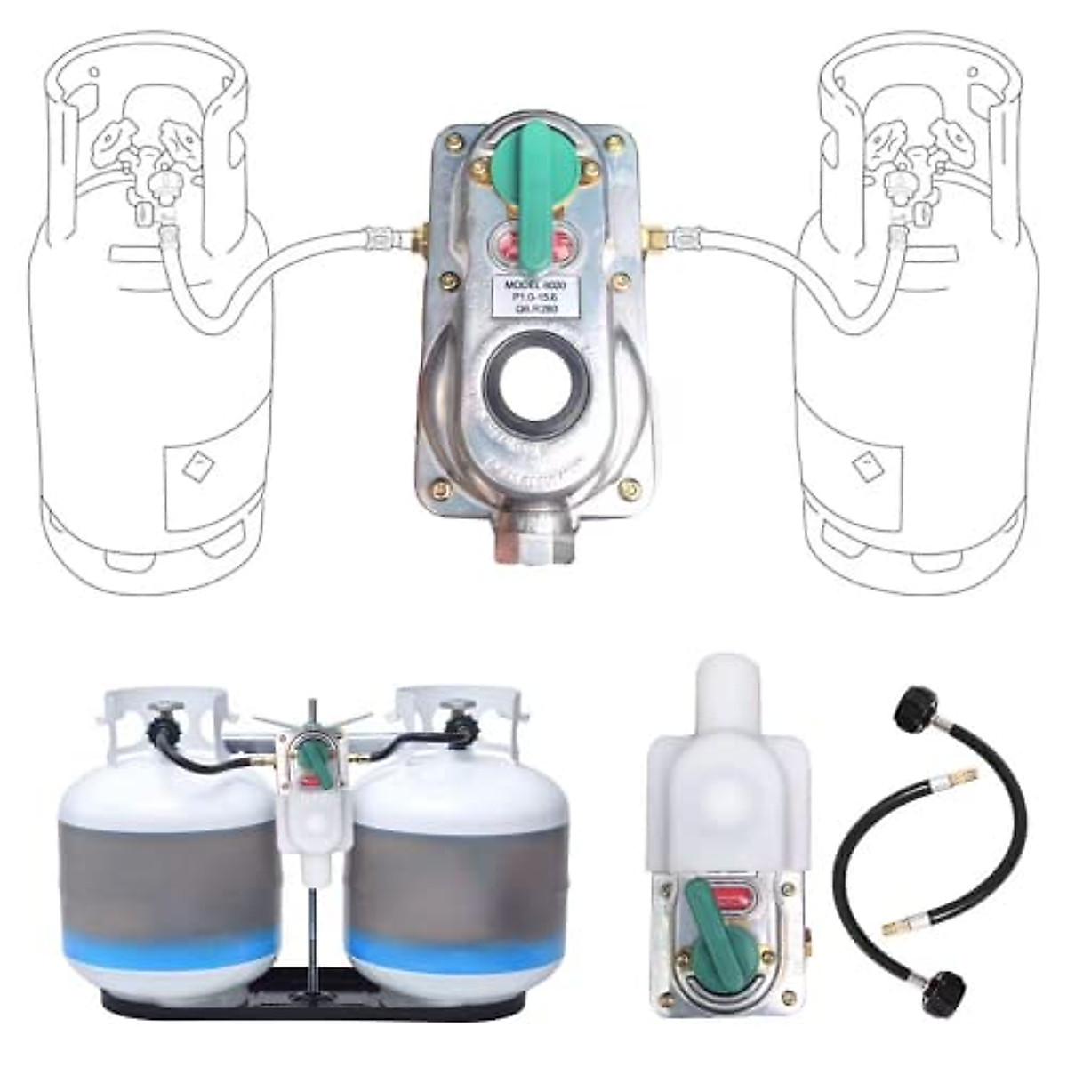 Buy RV Propane Regulator - 2 Stage Auto Changeover
