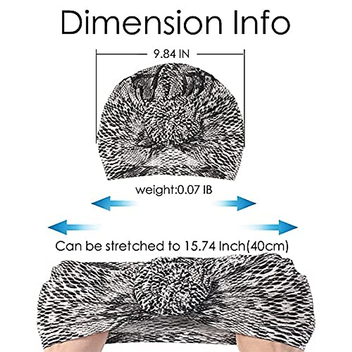 Stretch Turban Hats for Women - Hair Wraps for Women Women Turbans Hair Scarf Turban Head Wrap Pre Twist Ultra Soft Extra Elastic and Breathable