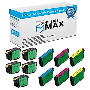 SuppliesMAX Remanufactured Replacement for WF-3620/3640/7110/7210/7610/7620/7710/7720 High Yield Inkjet Combo Pack (5-BK/2-C/M/Y) (NO. 252XL) (T252XL120-S-5B2CS)