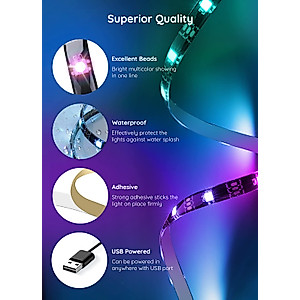 Govee RGBIC TV LED Backlight, LED Lights for TV with APP Control, Music Sync, Scene Modes, 6.56FT RGBIC Color Changing Strip Lights for 30-50 inch TVs, USB Powered