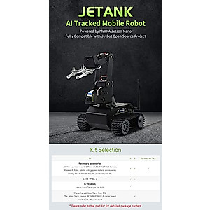 Waveshare JETANK AI Kit, AI Tracked Mobile Robot, AI Vision Robot, Includes Waveshare Jetson Nano Dev Kit 4GB (NOT Support Nano 2GB)