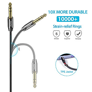 KINGTOP XLR Female to 6.35mm (1/4 inch) TRS Male Jack Lead Balanced Signal Interconnect Cable, XLR to Quarter inch Cable for Microphones, Mixer, Audio Sound Consoles, Power Amplifier (4.5ft / 1.4m)