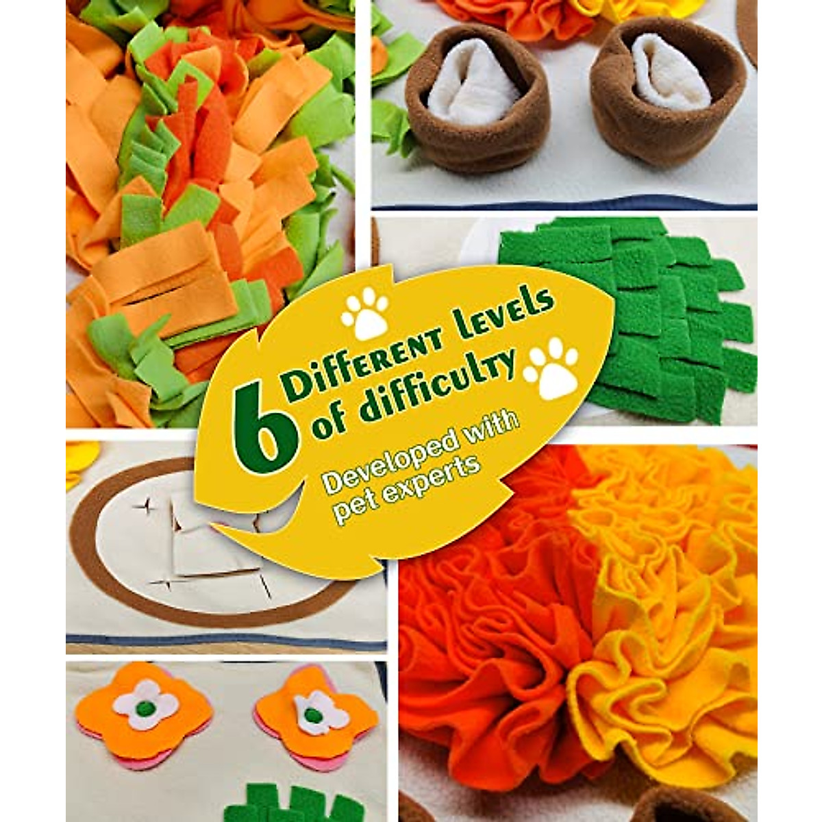 Snuffle Mat for Large Dogs,40"x 28"Dogs Nosework Feeding Mat, Enrichment Interactive Dog Puzzle, Slow Food Mat for Dogs Cats Toys for Training and Brain Stimulating,Encourages Natural Foraging Skills