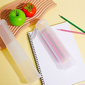 8 PCS Extendable Plastic Paint Brush Case Clear Long Paint Brush Holder Tube Storage Paintbrush Organizer Pencil Container Dustproof Watercolor Pen Container for Drawing Tools Makeup Artist Travel